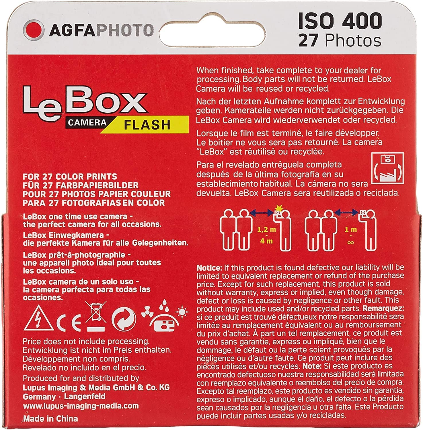 AgfaPhoto LeBox 400 Flash - Toronto Film Lab
